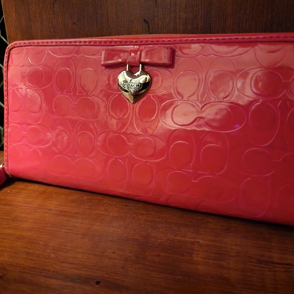 Coach | Bags | Coach Fuchsia Embossed Womens Wallet | Poshmark